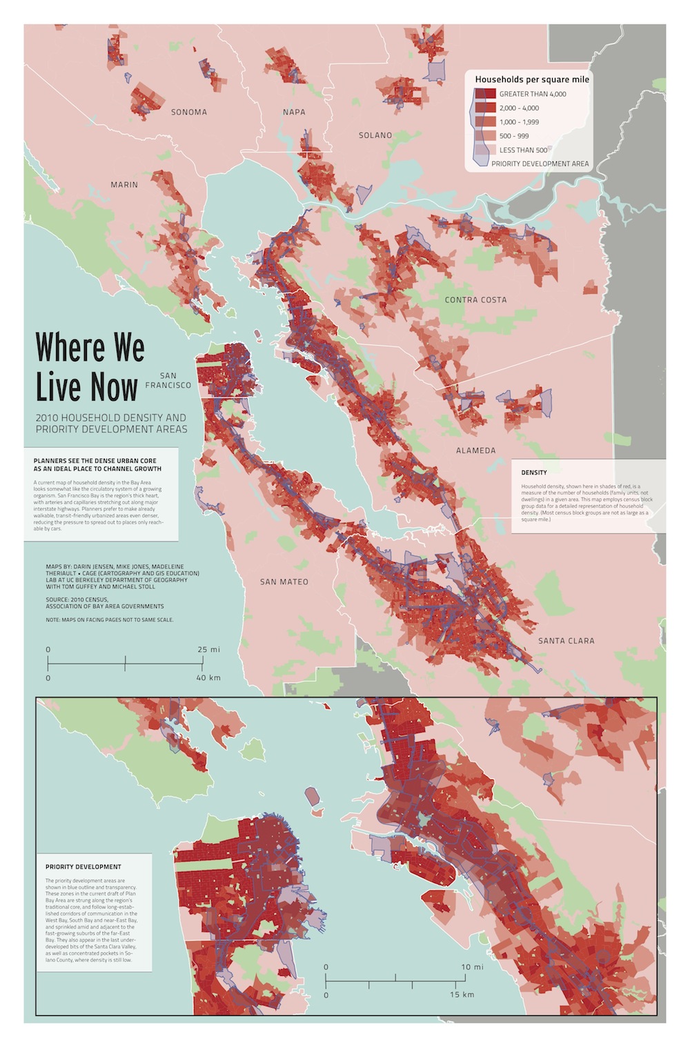 Map: Where we live now — 2010 household density and priority ...